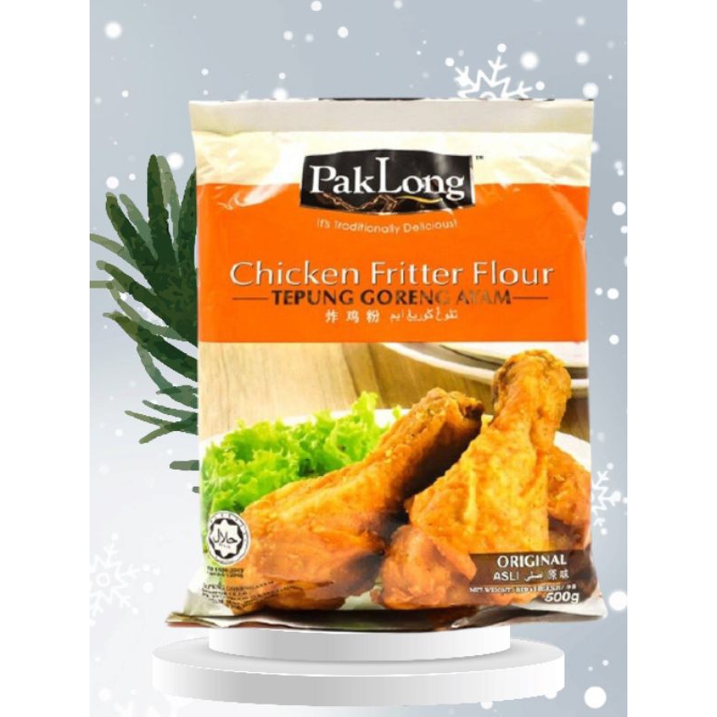 PakLong Tepung Goreng Ayam 500g 1kg Original Chicken Fritter Flour ...