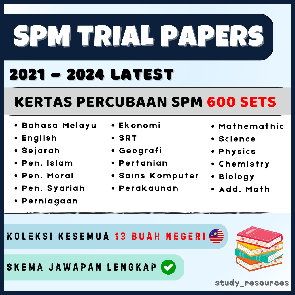 SPM Past Year Trial Paper 2024/25 | Kertas Percubaan SPM | KSSM | All ...