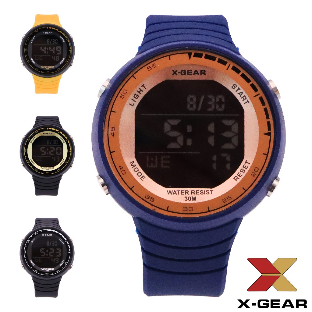 X-GEAR Watch ORIGINAL 30m Waterproof Rubber Strap Watch Unisex Jam ...