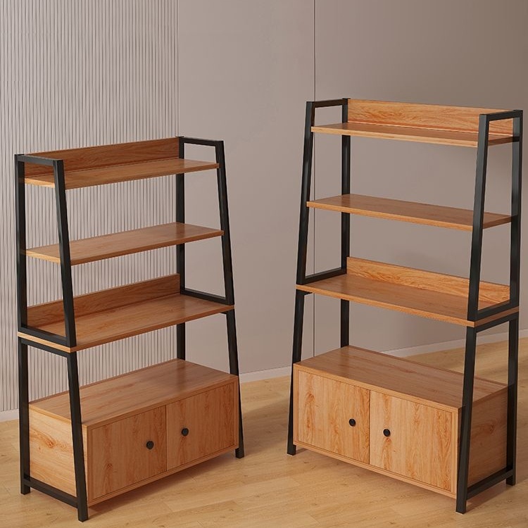Multi-layer rack floor storage rack shelf with cabinet door storage ...