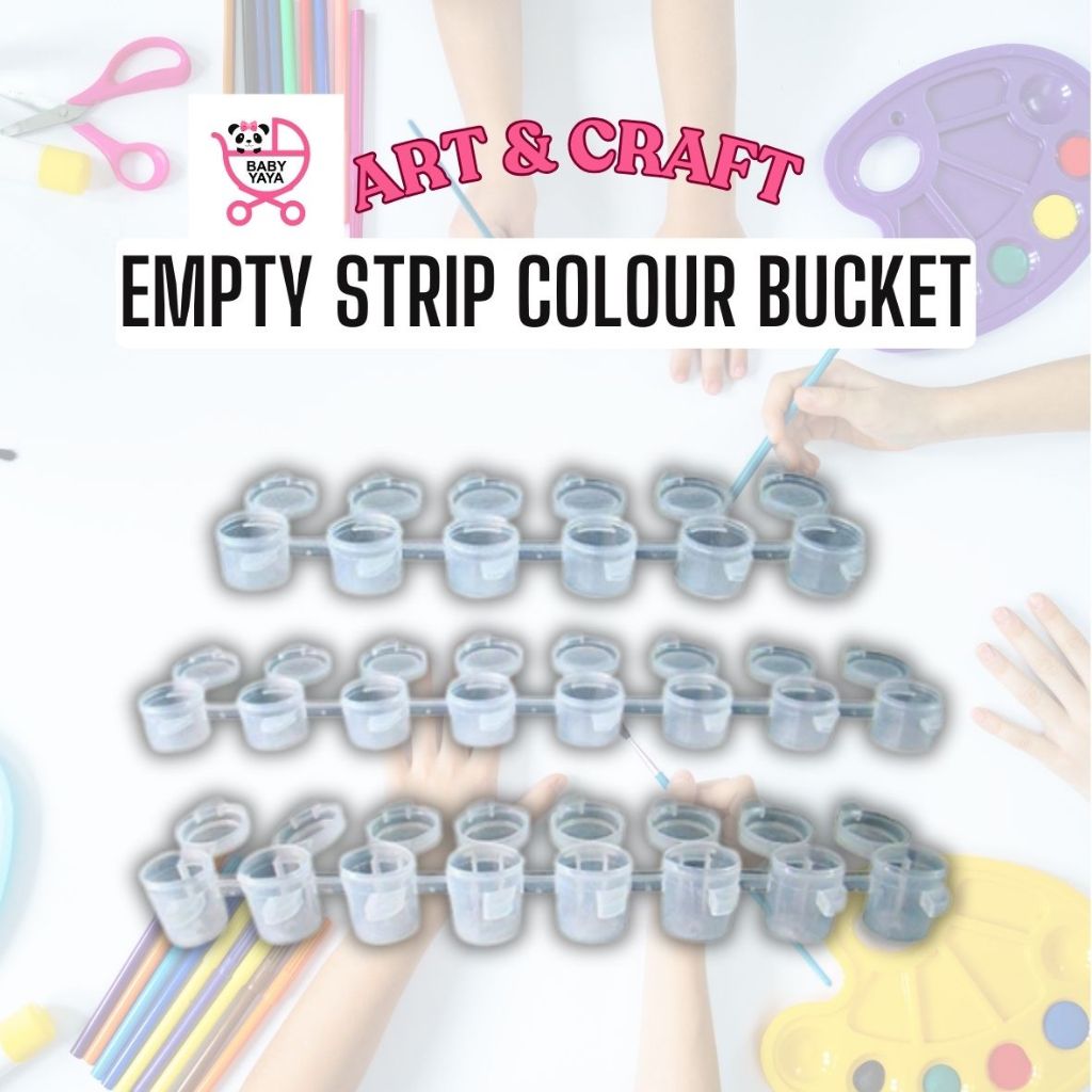 BabyYaya 20 Strips Empty Paint Pots Strip - Storage For Colour & Small ...