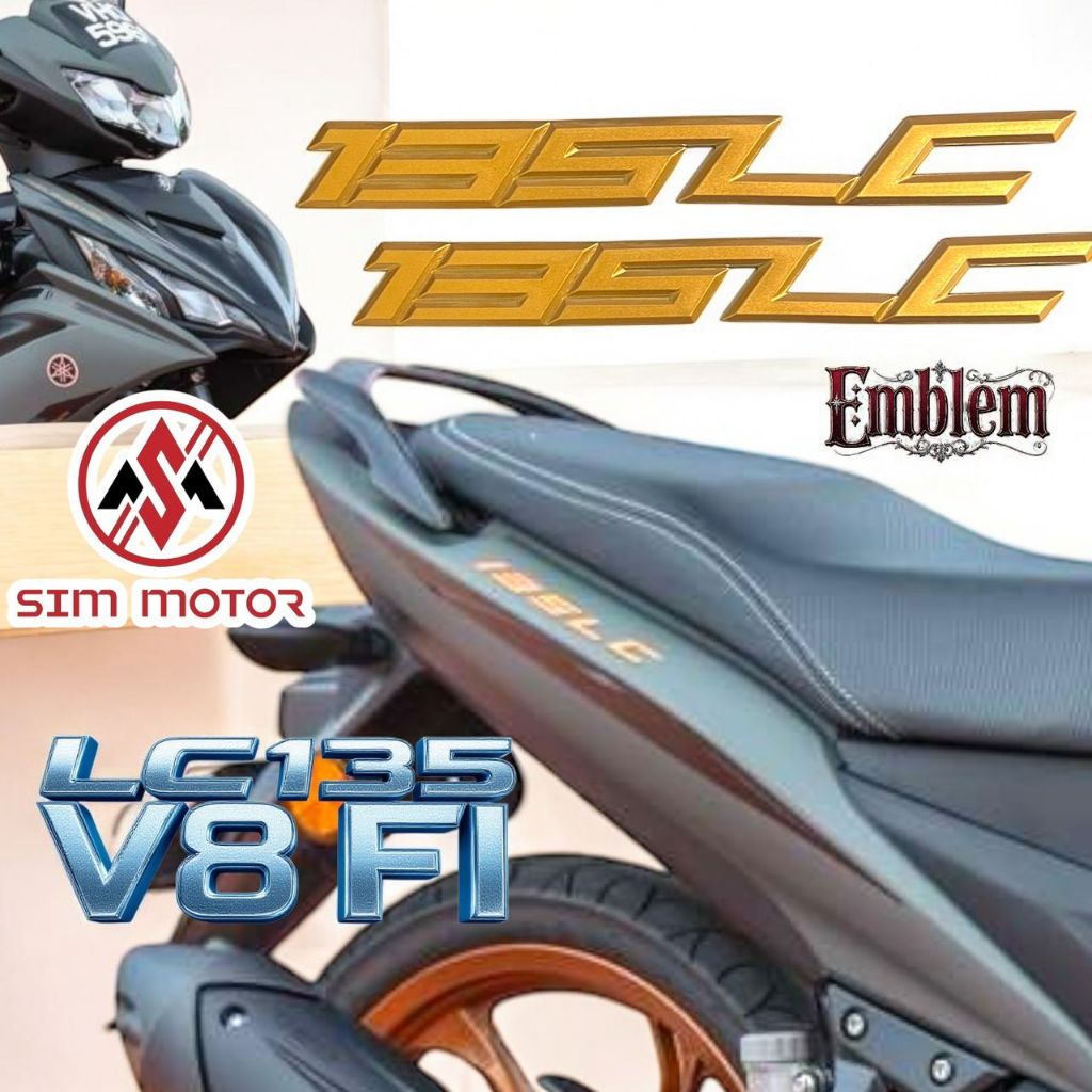 Yamaha 135LC FI V8 Special Edition SE 3D Logo Emblem Timbul - BDK-F173B ...