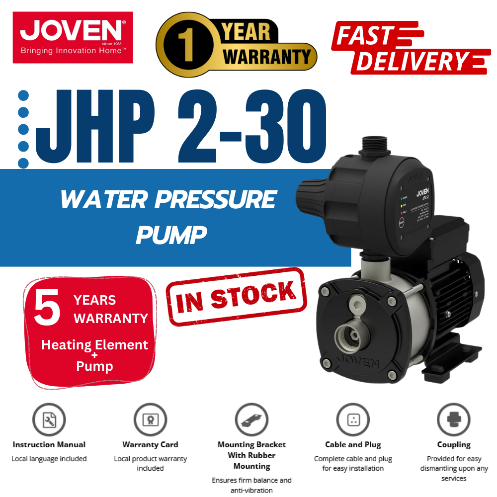 JOVEN JHP 2-30 WATER PUMP BOOST WATER PRESSURE PUMP (0.5HP) SIRIM 1 YEAR WARRANTY | Shopee Malaysia