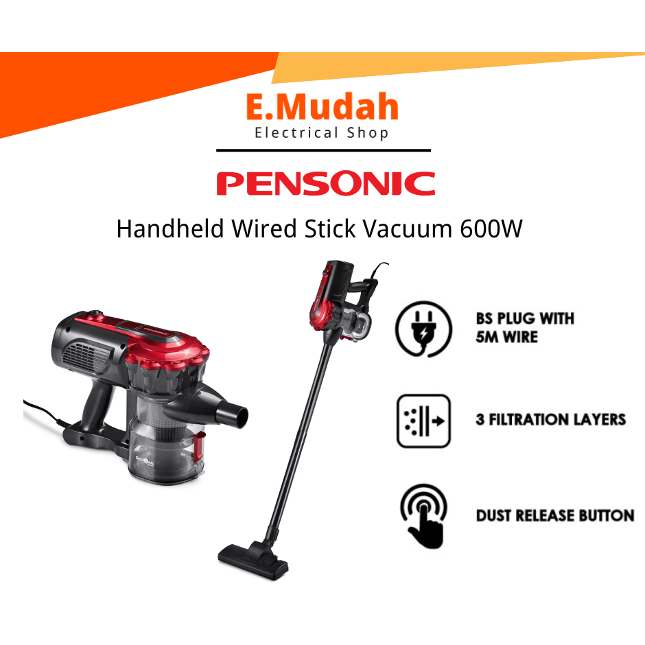 Pensonic Wired Stick Vacuum Cleaner 600W HEPA Filter | PVC-1005H ...