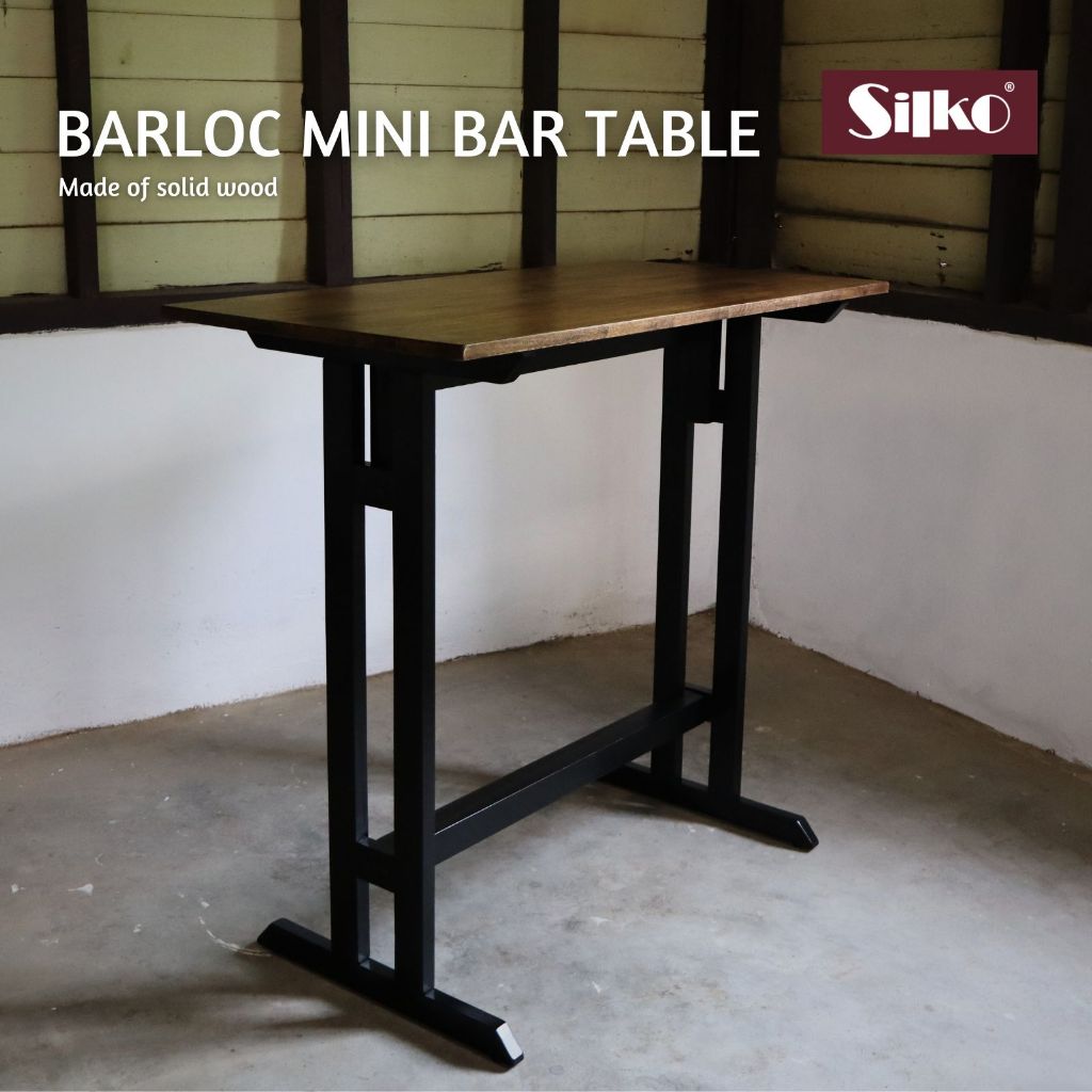 Barloc Mini Bar Table made of 100% Solid Rubberwood for home dining ...
