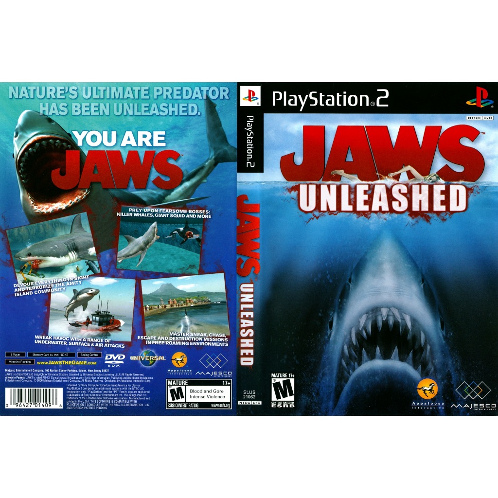 PS2 DVD Games Jaws Unleashed | Shopee Malaysia