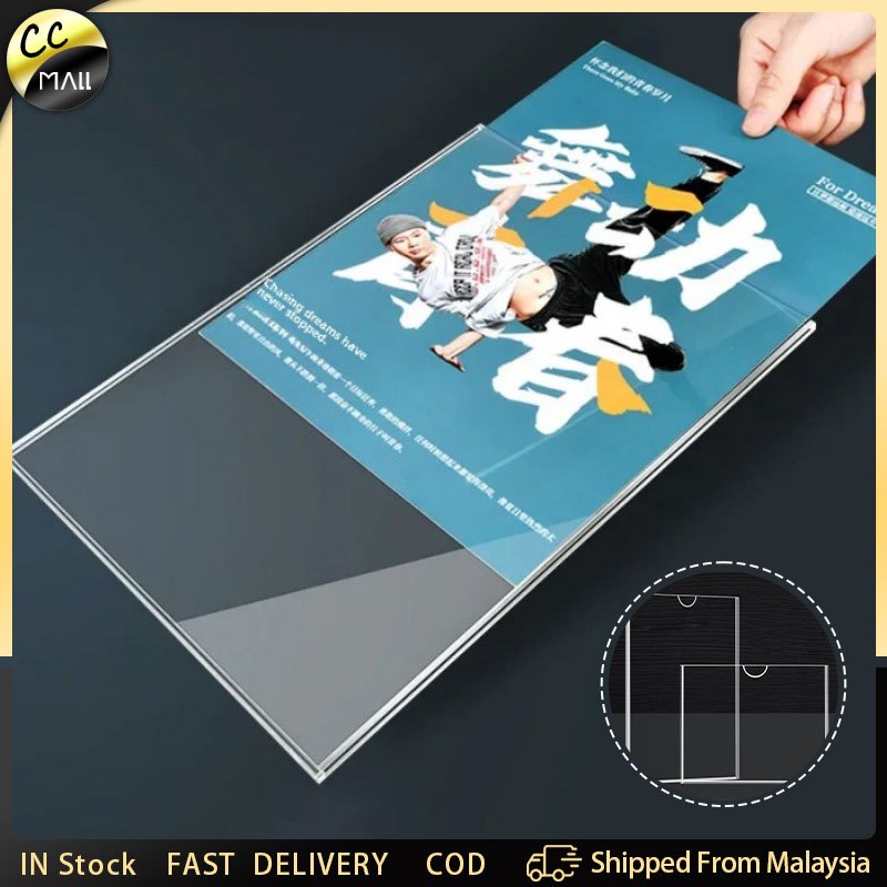 A4 Acrylic Wall Sign Holder Wall Mount Sign Holder Certificate Frames ...