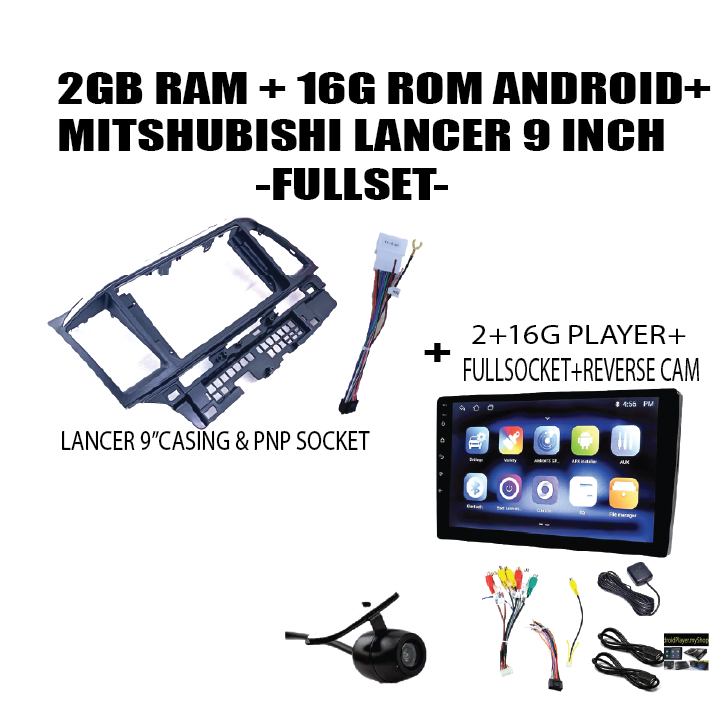 ANDROID PLAYER 2+16 LANCER /PROTON INSPIRA 9"WITH CASING FULLSET FREE ...