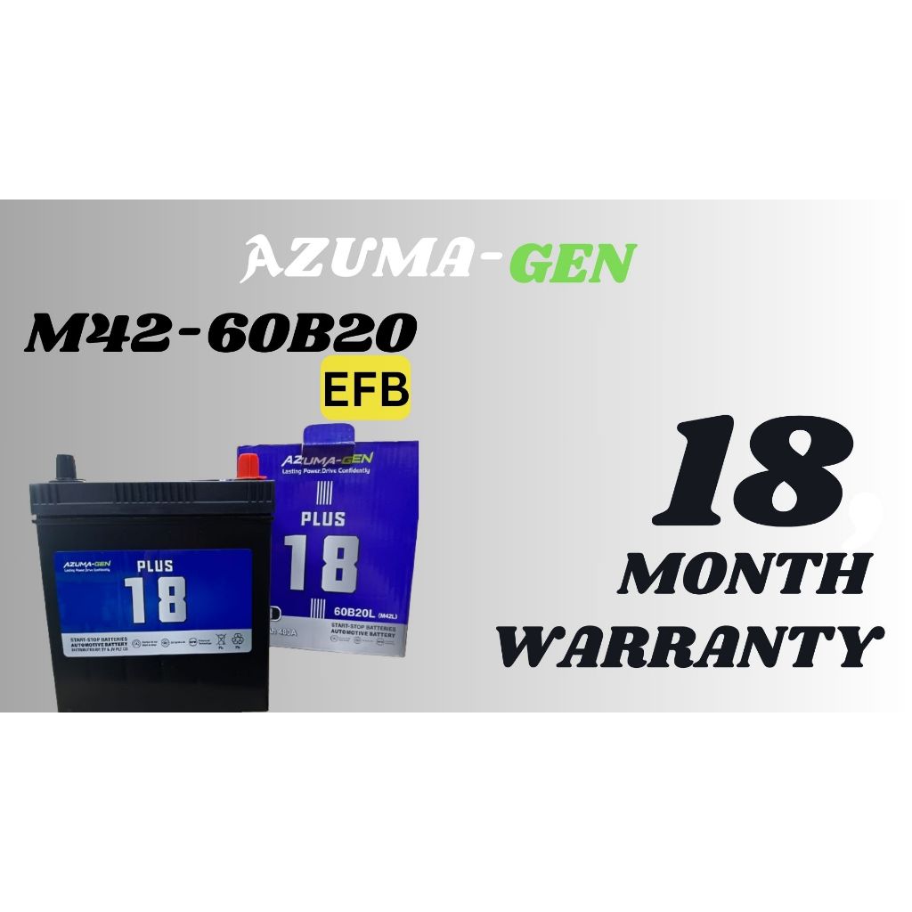 (Installation Provided)Bateri Kereta Battery M42 EFB Azuma 60B20 l ...