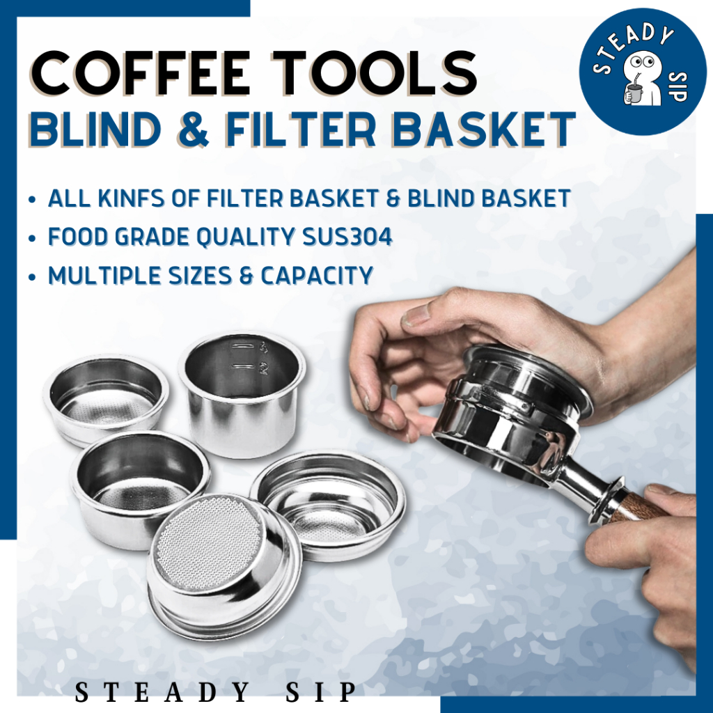 Steady Sip Espresso Coffee Portafilter Basket Blind Filter Cleaning ...