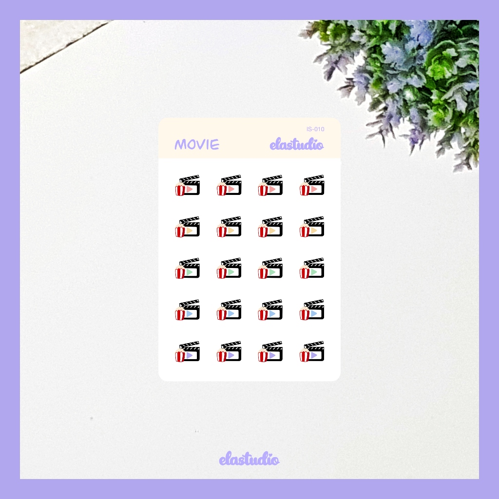 Movie Waterproof Icon Bujo Planner Sticker Sheet ♡ elastudio ♡ | Shopee ...