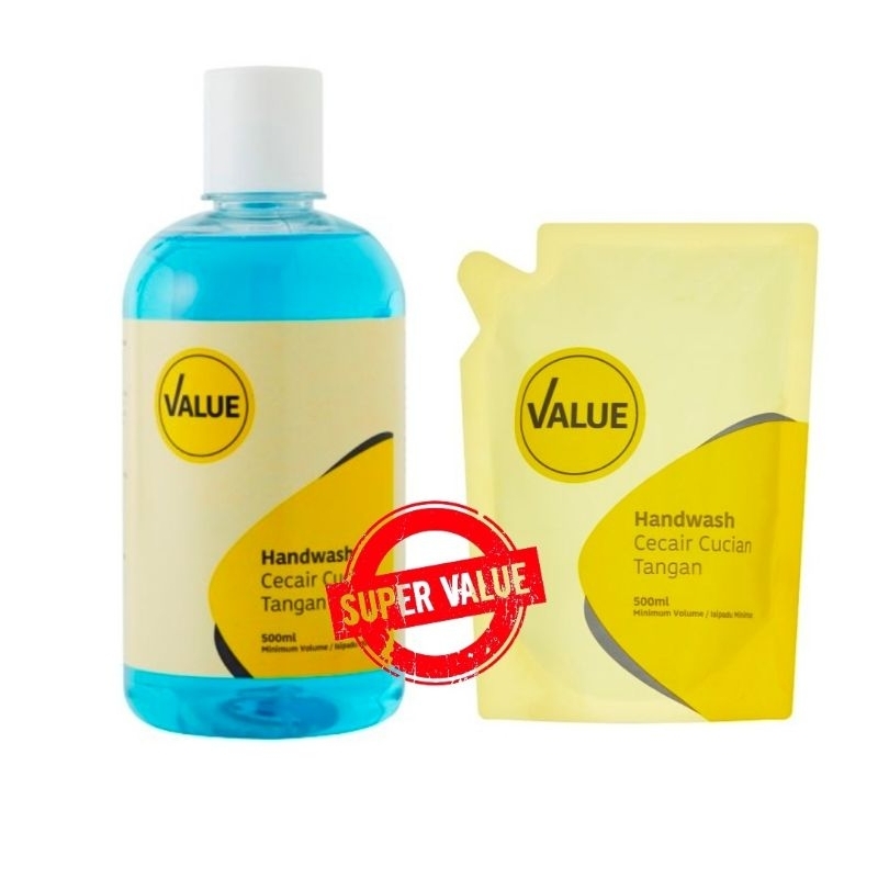 VALUE Pencuci Tangan/Hand Wash 500ml Refill | VALUE HAnd Wash in Bottle ...
