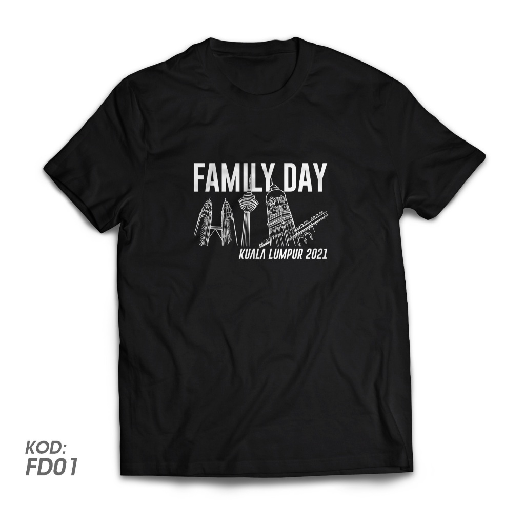 FAMILY DAY TSHIRT BAJU HARI KELUARGA BAJU REWANG COTTON JERSEY READY ...
