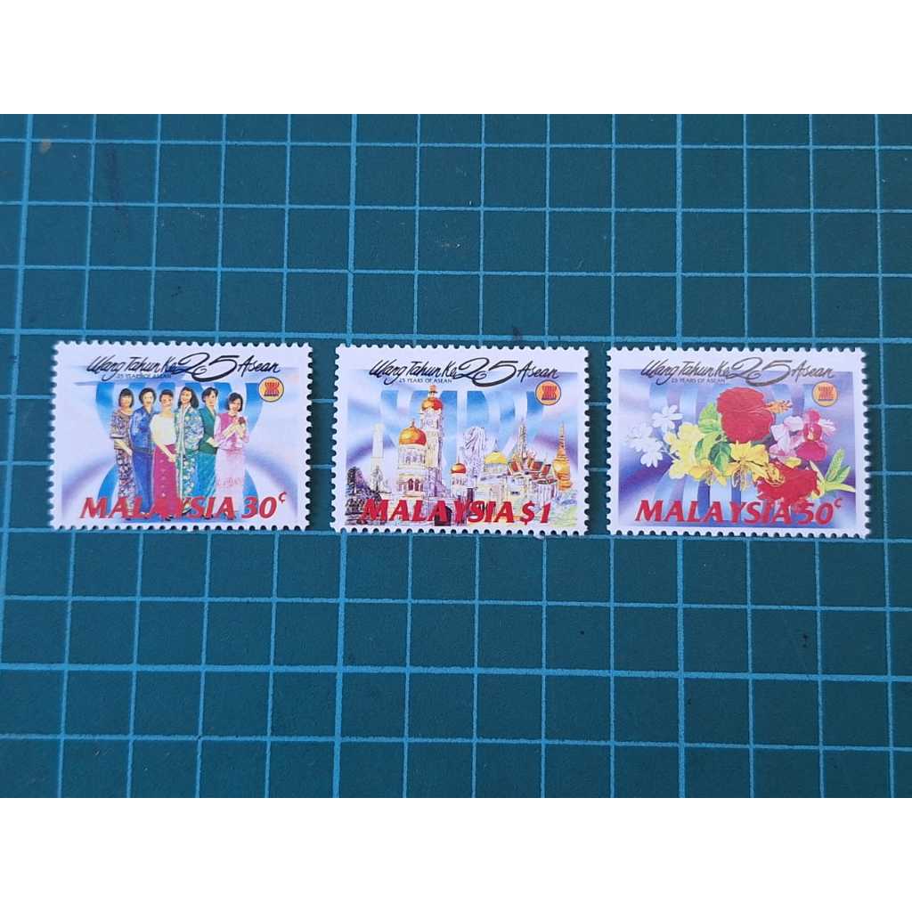 1992 Asean 25th Anniversary complete set of 3v/3pc MNH Clean Unused New ...