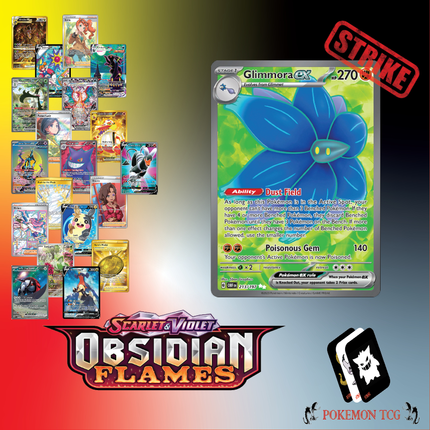 Glimmora EX 213/197 Full Art Obsidian Flames SV03 PTCG | Shopee Malaysia