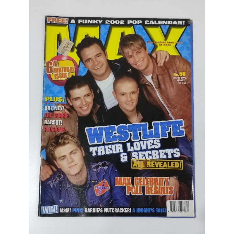 Max Magazine Westlife Front Cover Britney Spears Back Cover Jan/Feb ...