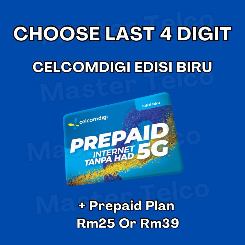 CelcomDigi Prepaid 5G Edisi Biru Celcom Simcard Celcom Prepaid Choose ...