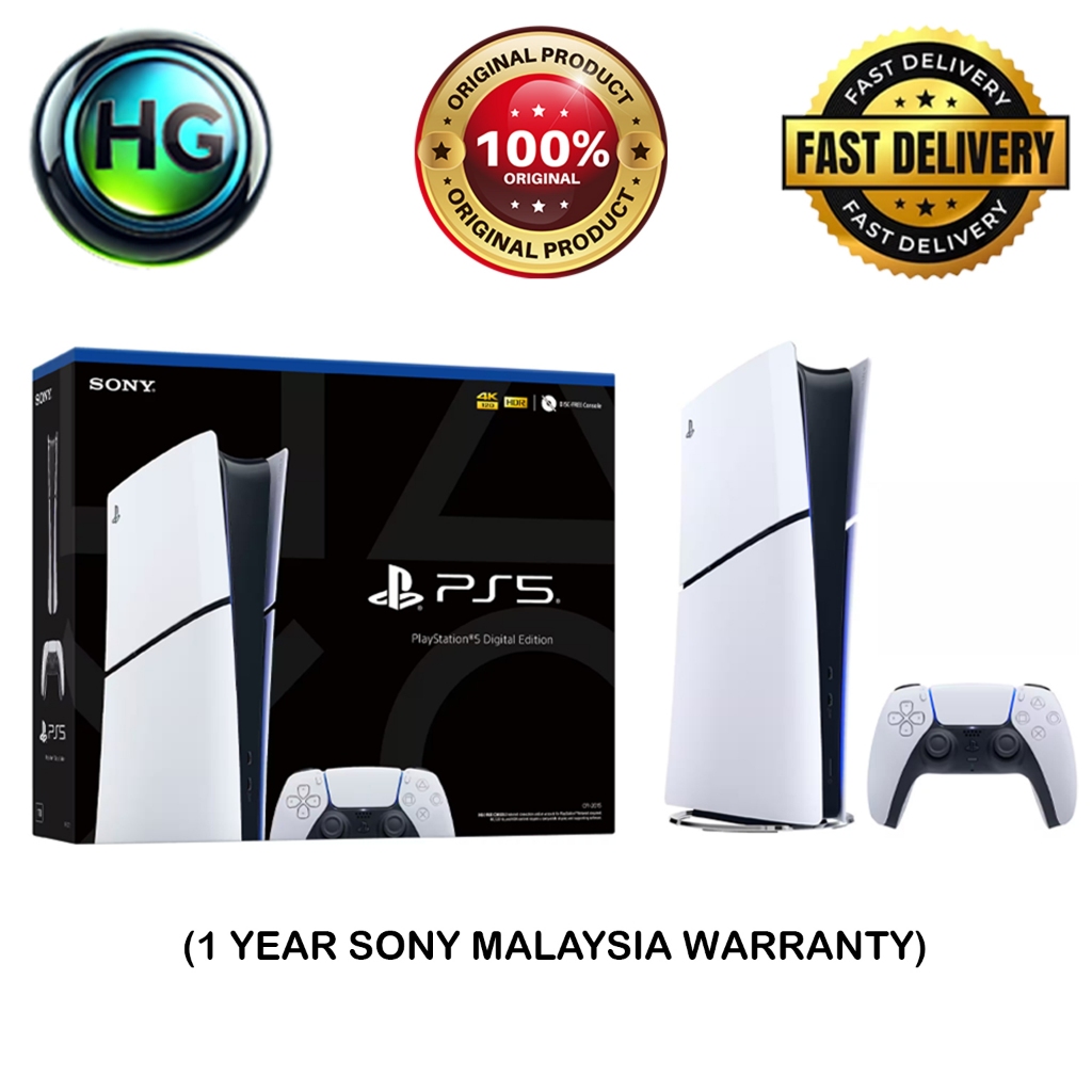 (BIG OFFER) PS5/PLAYSTATION 5 Console Slim Digital Edition MYS (1YEAR ...