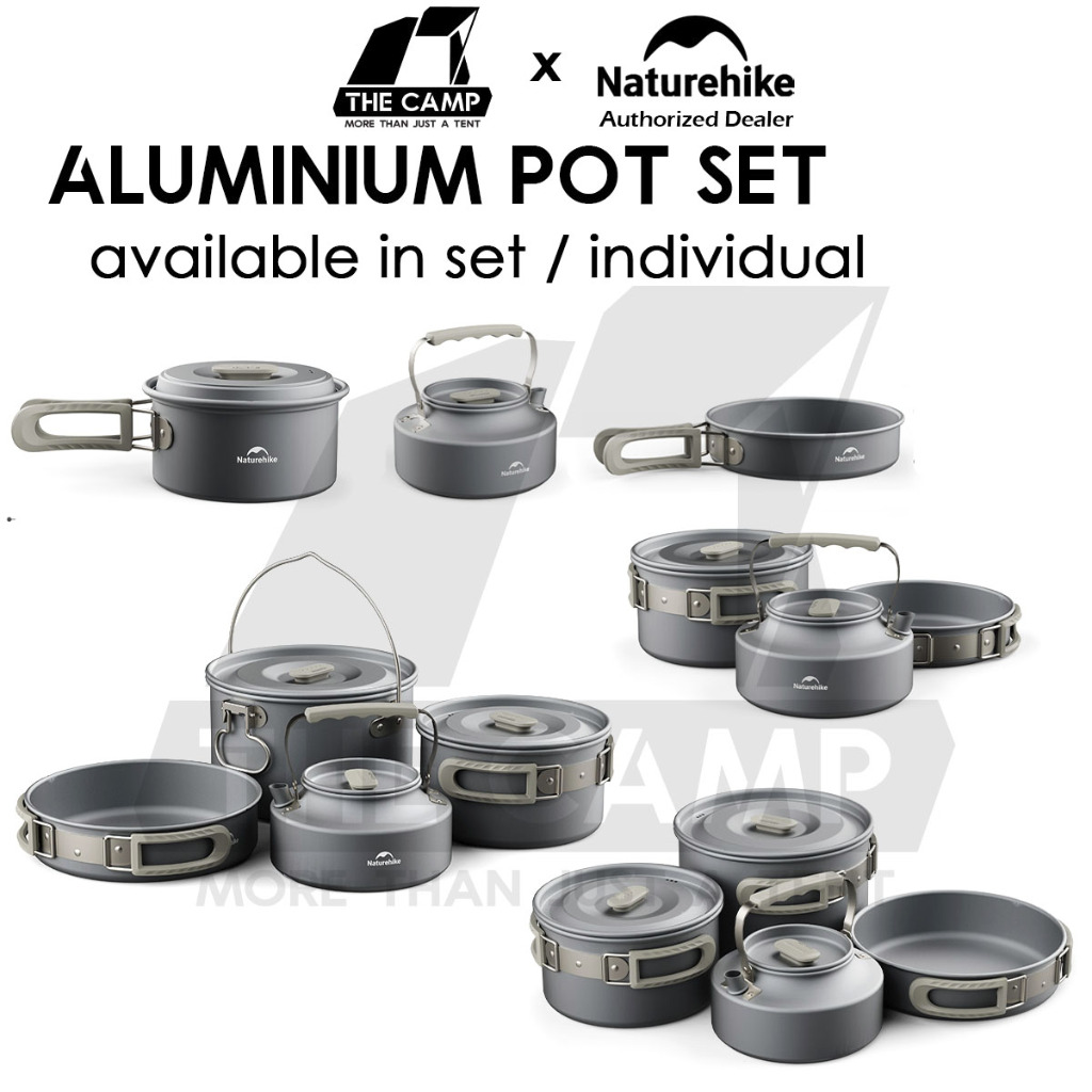 Naturehike Aluminium Cookware Set Cooking Set Pot Set Kettle Pan Pot ...