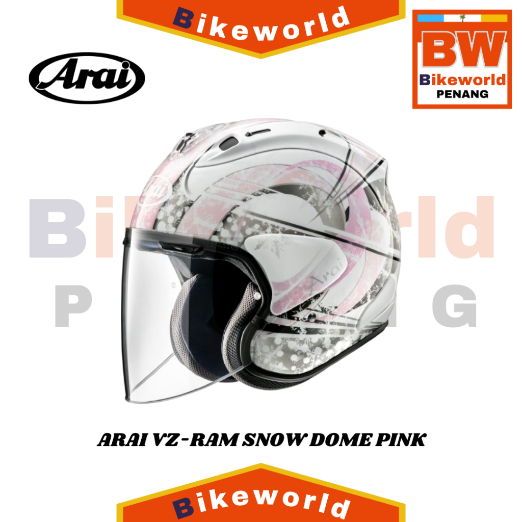 ARAI VZ-RAM SNOW DOME PINK [ BIKEWORLD PENANG ] | Shopee Malaysia
