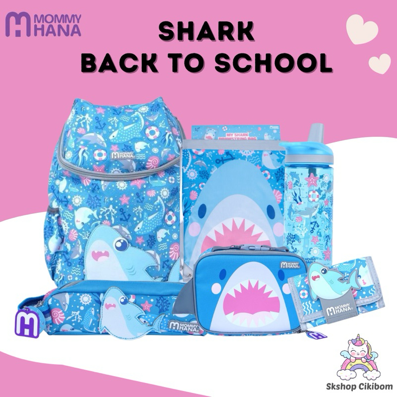 Mommyhana Shark Back To School BTS Beg Sekolah Rendah Tadika Kualiti ...