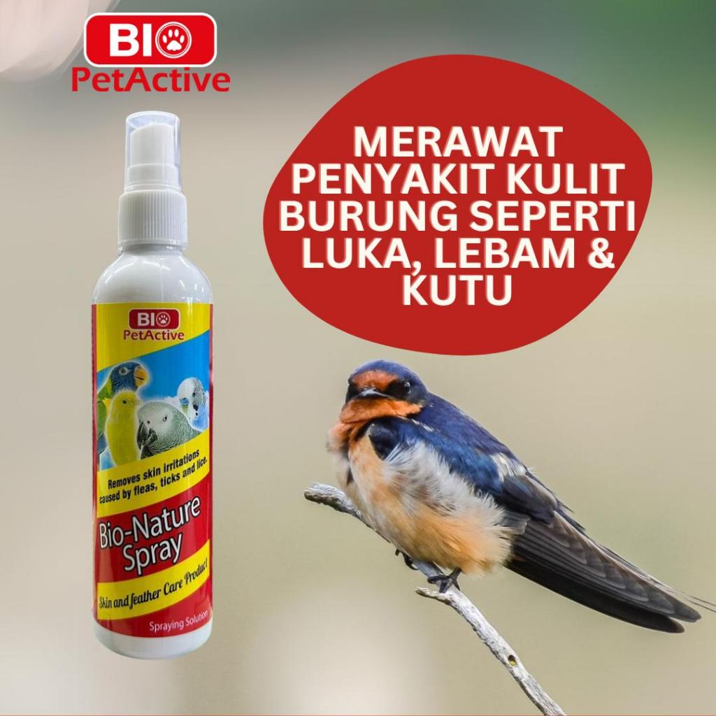 BioPetActive Bio-Nature Spray Bird Bath 100ml Lice, Flea Ticks Spray ...