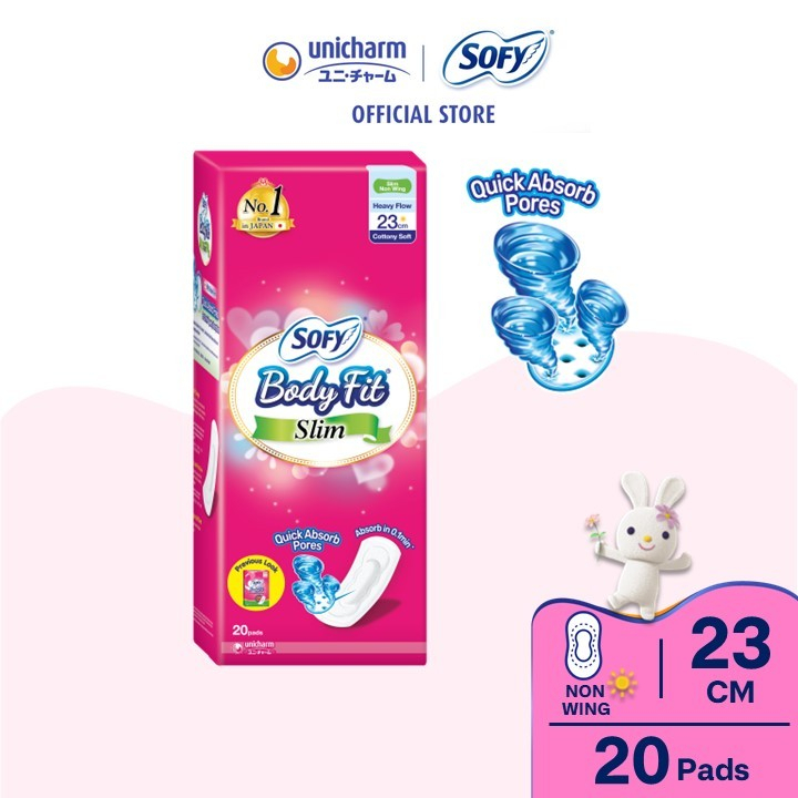 SOFY Body Fit Day Slim Non-Wing Sanitary Pad 23cm 20pcs | Shopee Malaysia