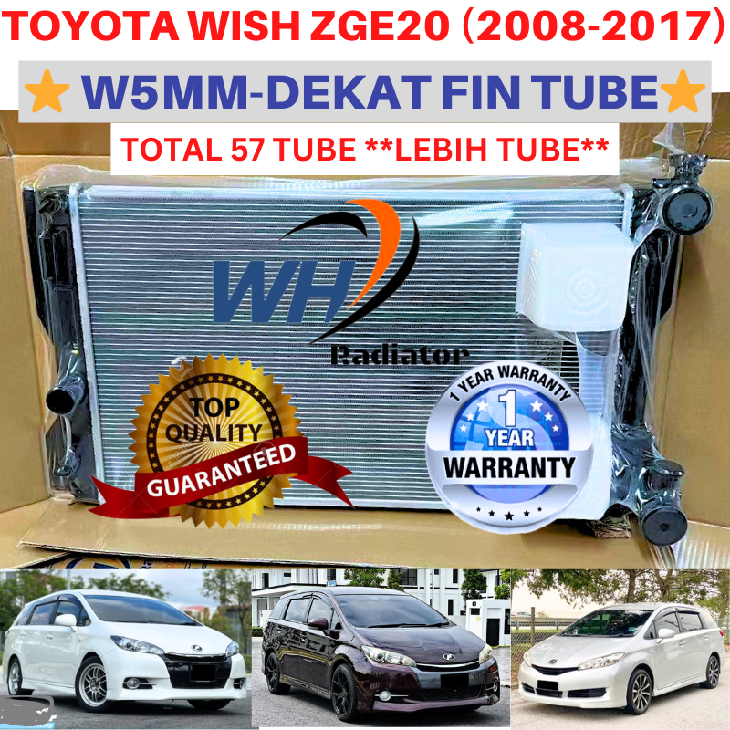 TOYOTA WISH ZGE20 (2008-2017) TOP QUALITY W5MM-FIN 57TUBE TOTAL AUTO ...