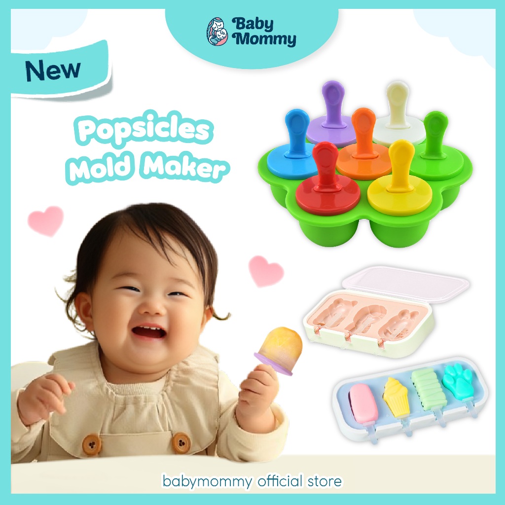 🇲🇾ReadyStock Silicone Ice Popsicle Mold Ice Pop Maker Mould Storage ...
