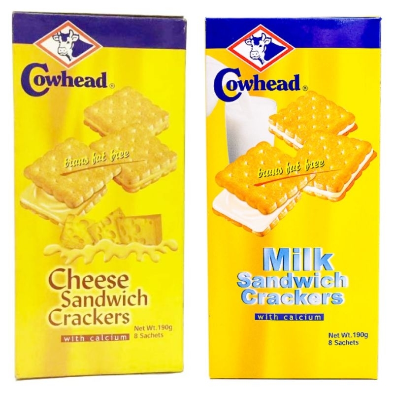 Cowhead Sandwich Crackers (Cheese/Milk) (190g/8 sachets) | Shopee Malaysia