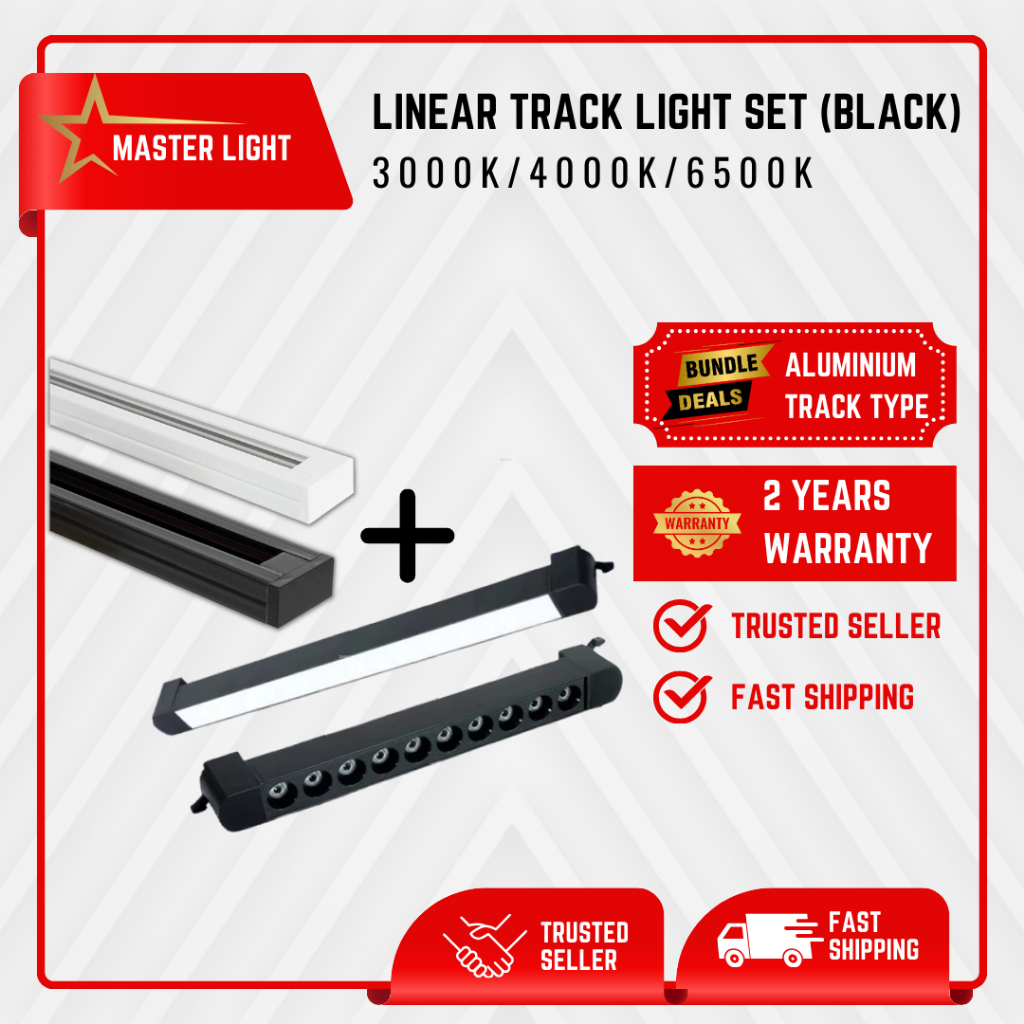 LED linear TRACK LIGHT COMBO SET/bundle set WITH aluminium TRACK RAIL ...