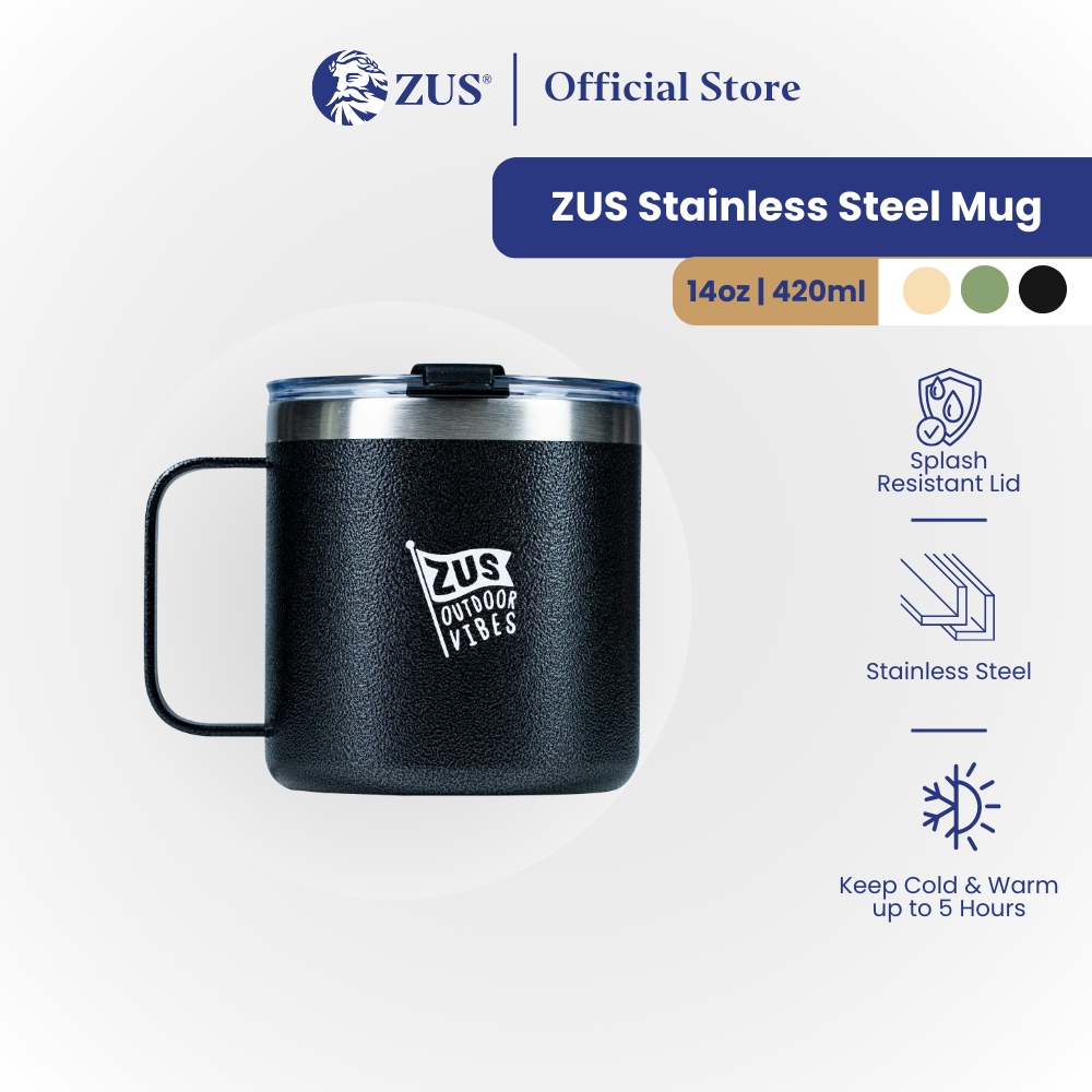 ZUS Stainless Steel Mug (14oz) | Shopee Malaysia