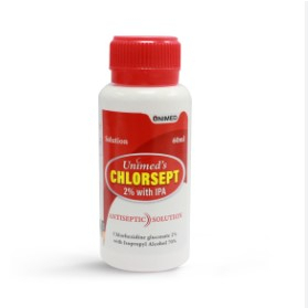 Unimed chlorsept 2% with IPA Antiseptic Solution 60mL / 500mL | Shopee ...