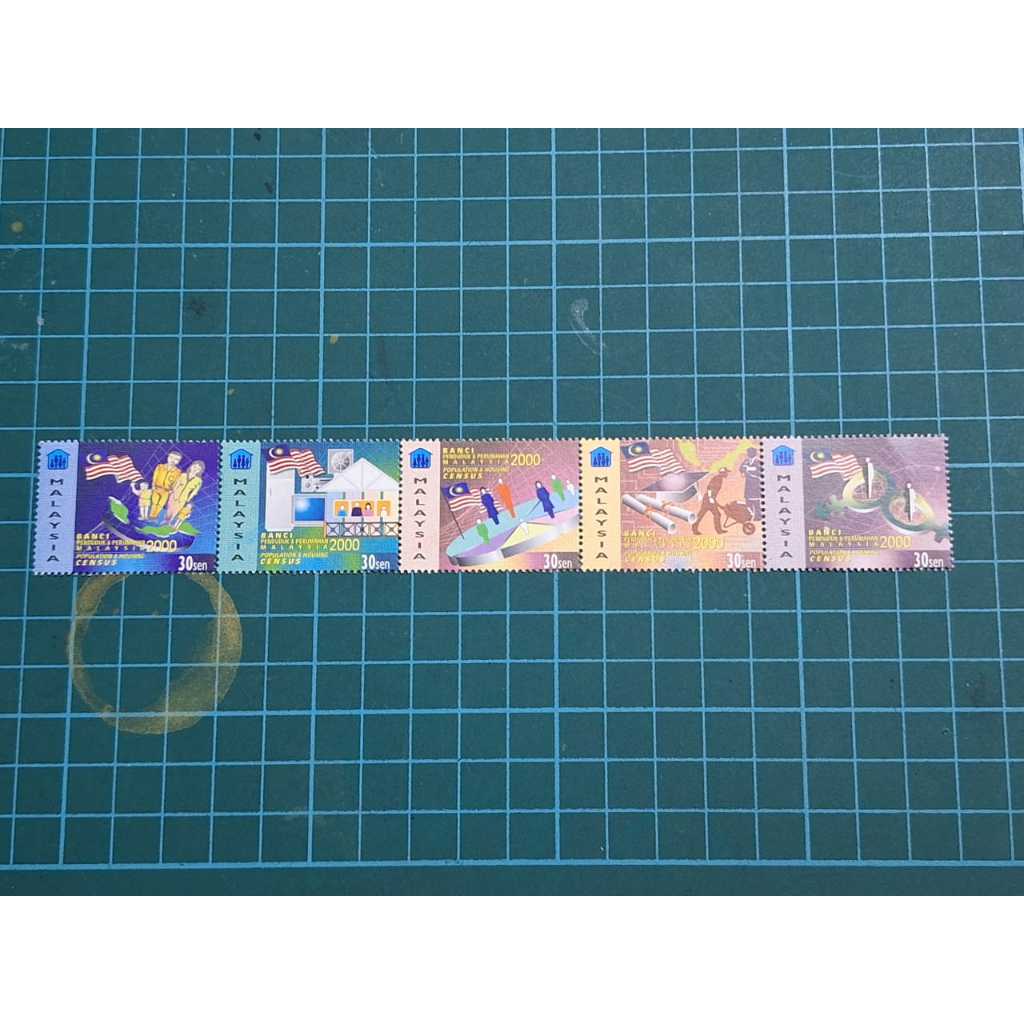 Malaysia 2000 Banci Census Planning 5v Setenant Set Stamp MNH Setem ...