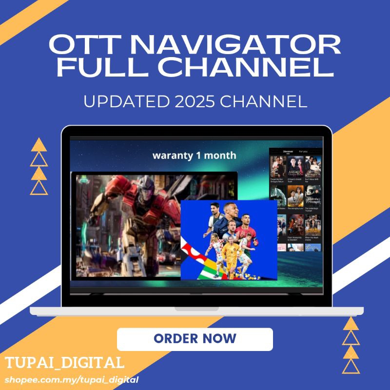OTT NAVIGATOR FULL PLAYLIST+VOD UPDATED | Shopee Malaysia