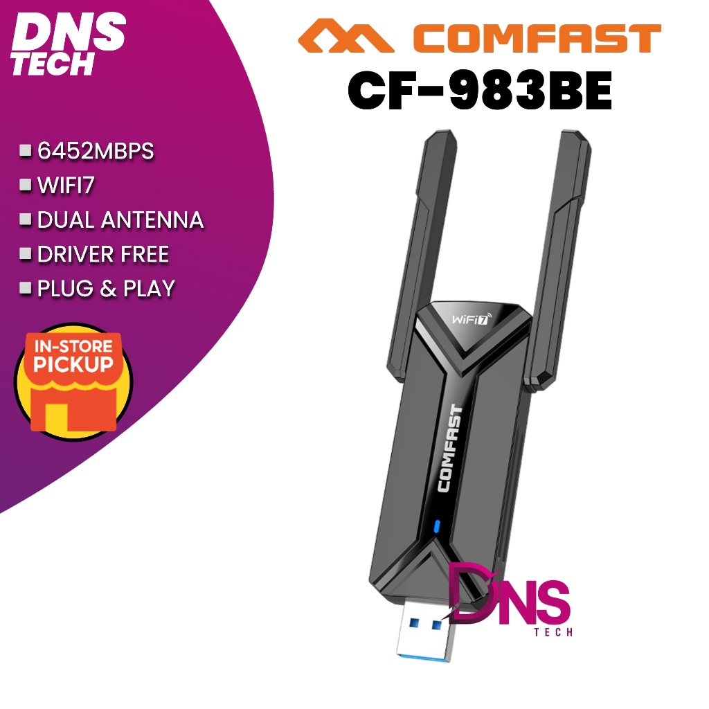 COMFAST CF-983BE USB WiFi 7 Adapter 2.4G 5.8G 6GHz Wireless Network Card 802.11be 6452Mbps Free ...
