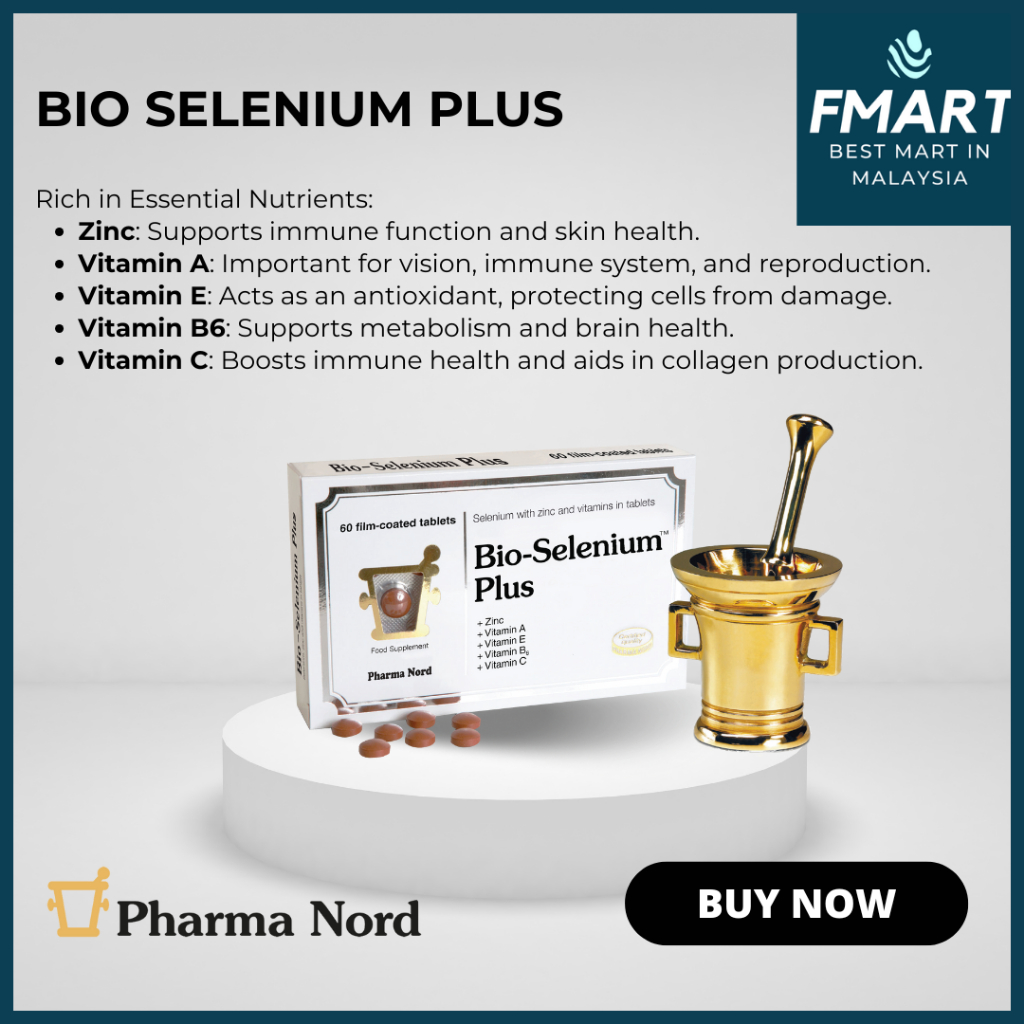 Bio-Selenium Plus 60 Tablets - Zinc, Vitamin A, C, E, B6 - Immune ...