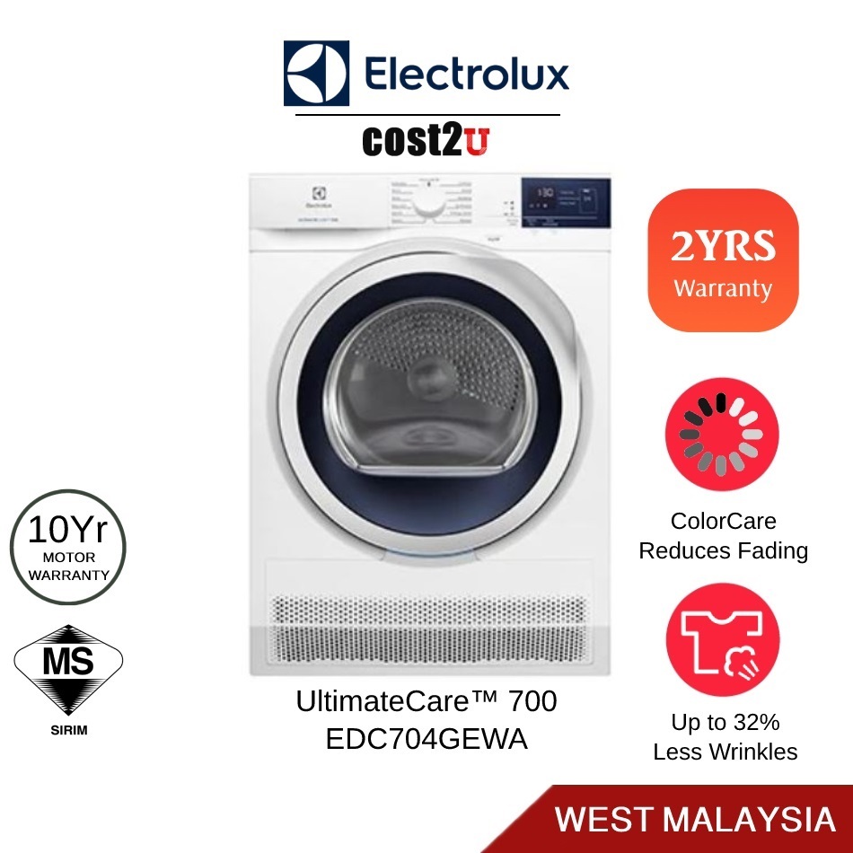 Electrolux 7KG UltimateCare™ 700 Condenser Dryer | EDC704GEWA (Mesin ...