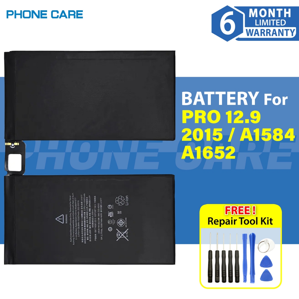 Battery A1577 Compatible For Pad Pro 12.9 2015 A1584 / A1652 (10307 mAh ...
