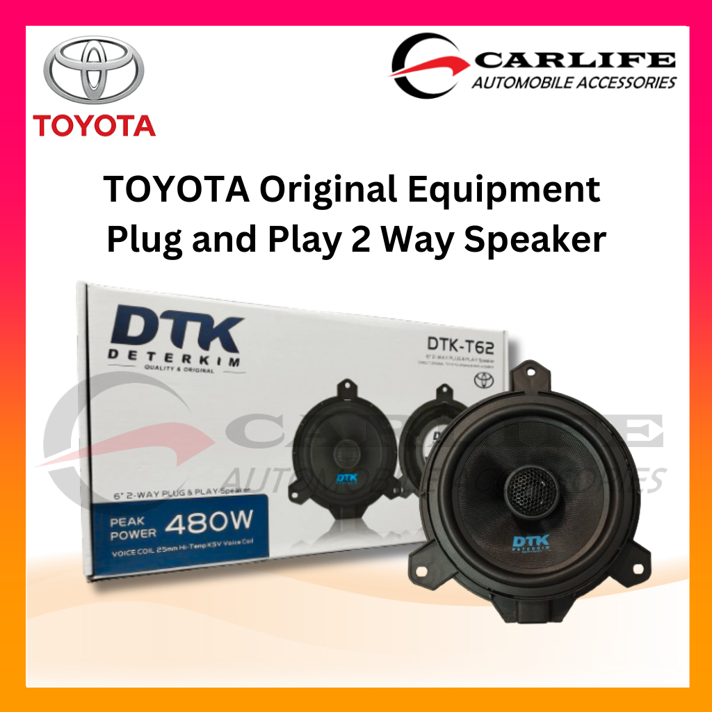 DTK 6" Plug & Play 2 Way Speaker for Toyota Car Model | Shopee Malaysia