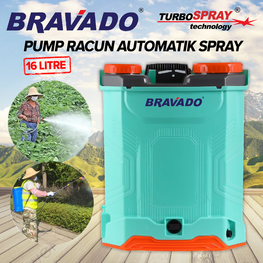 BRAVADO/TANEKA TurboSpray (16L) Electric Automatic Knapsack Sprayer ...