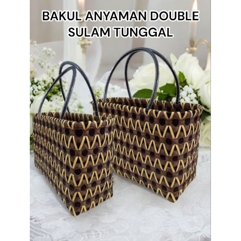 READY STOCK!! BAKUL ANYAMAN SULAM TUNGGAL L SIZE KRAFTANGAN SARAWAK #RAGA BY KSHA'S HANDMADE ...