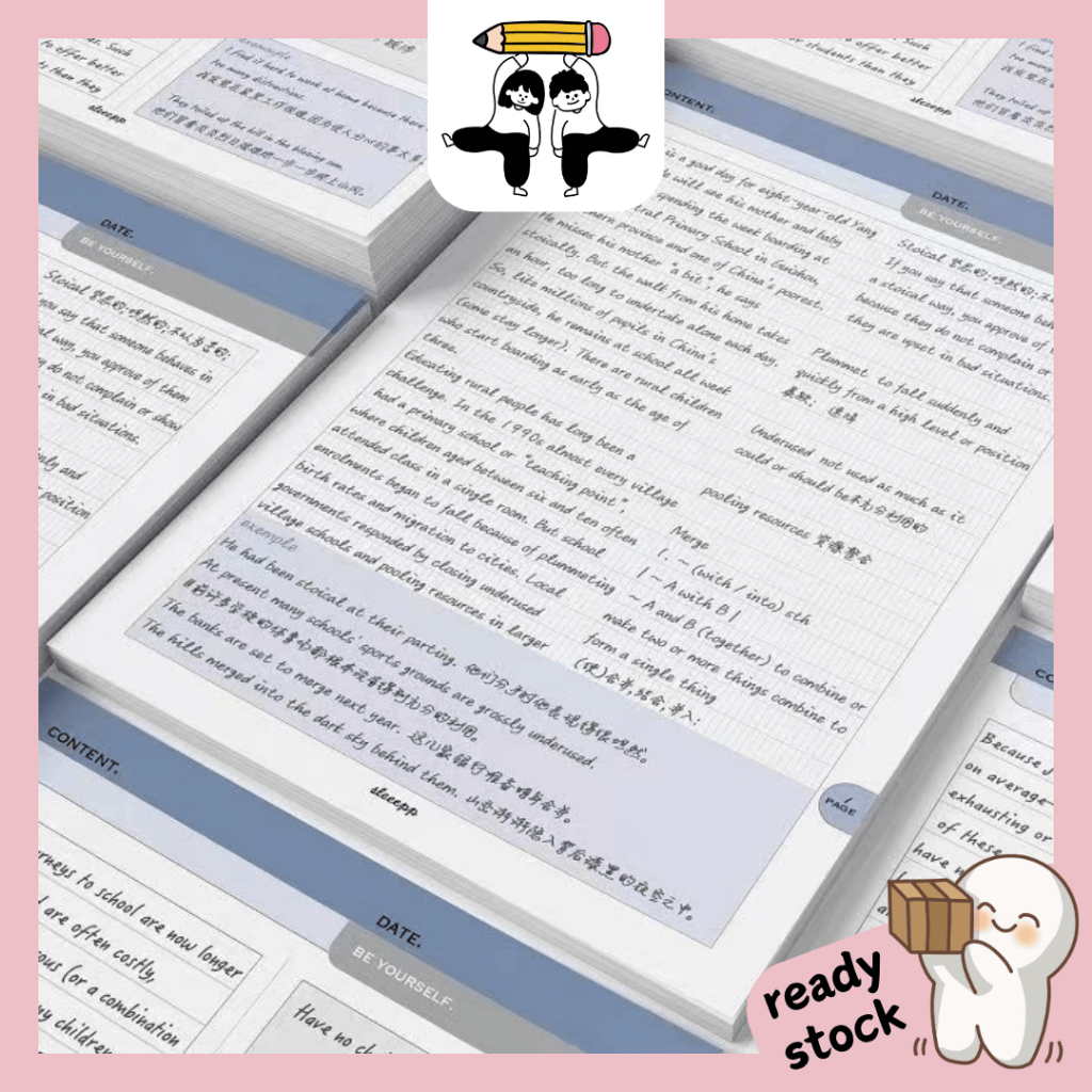 [Buy 2 Free 1]B5 Blue Style Memo Pad Note Pad Paper Book Diary Journal ...