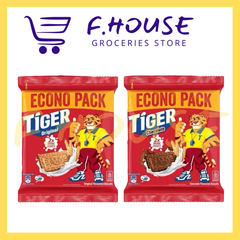 Tiger Plain Sweet Biscuits Jumbo - Original/Chocolate (364.8g) | Shopee ...