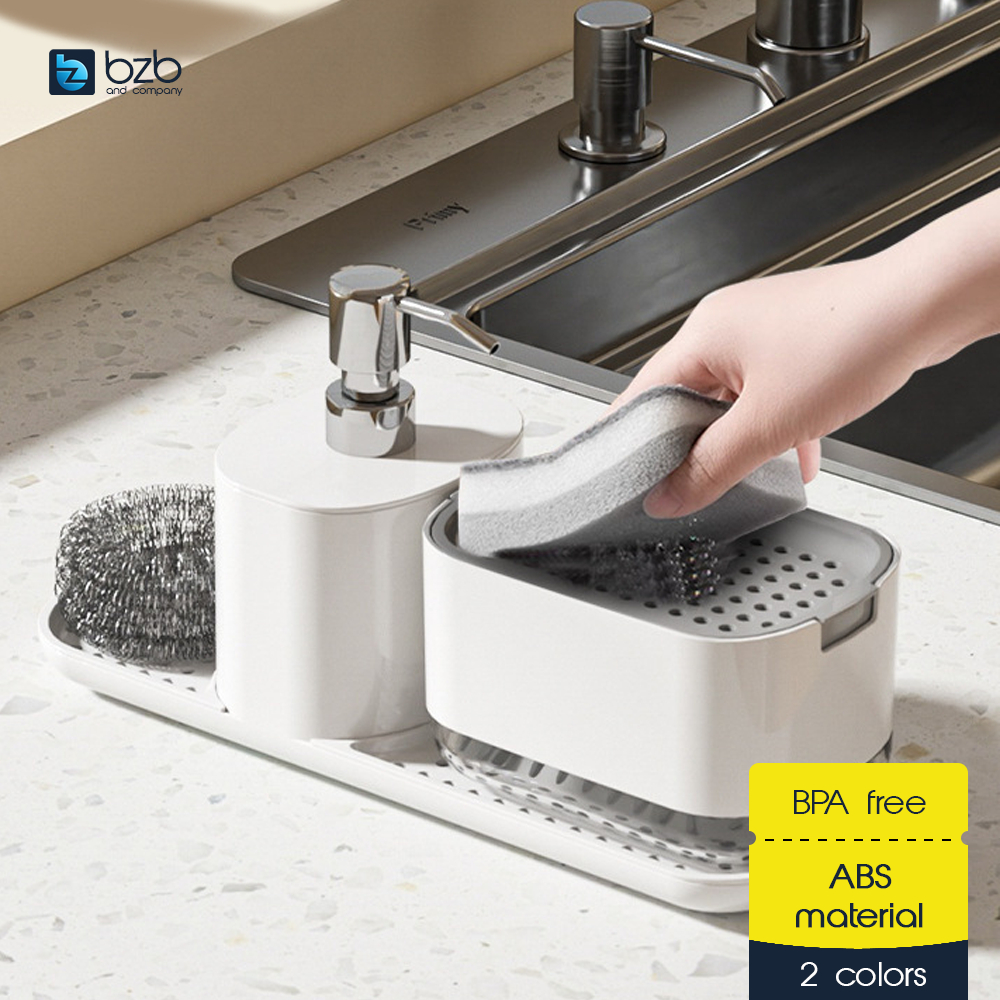 Hand Dish Soap Dispenser Holder Box Kitchen Sink Dishwashing Liquid ...