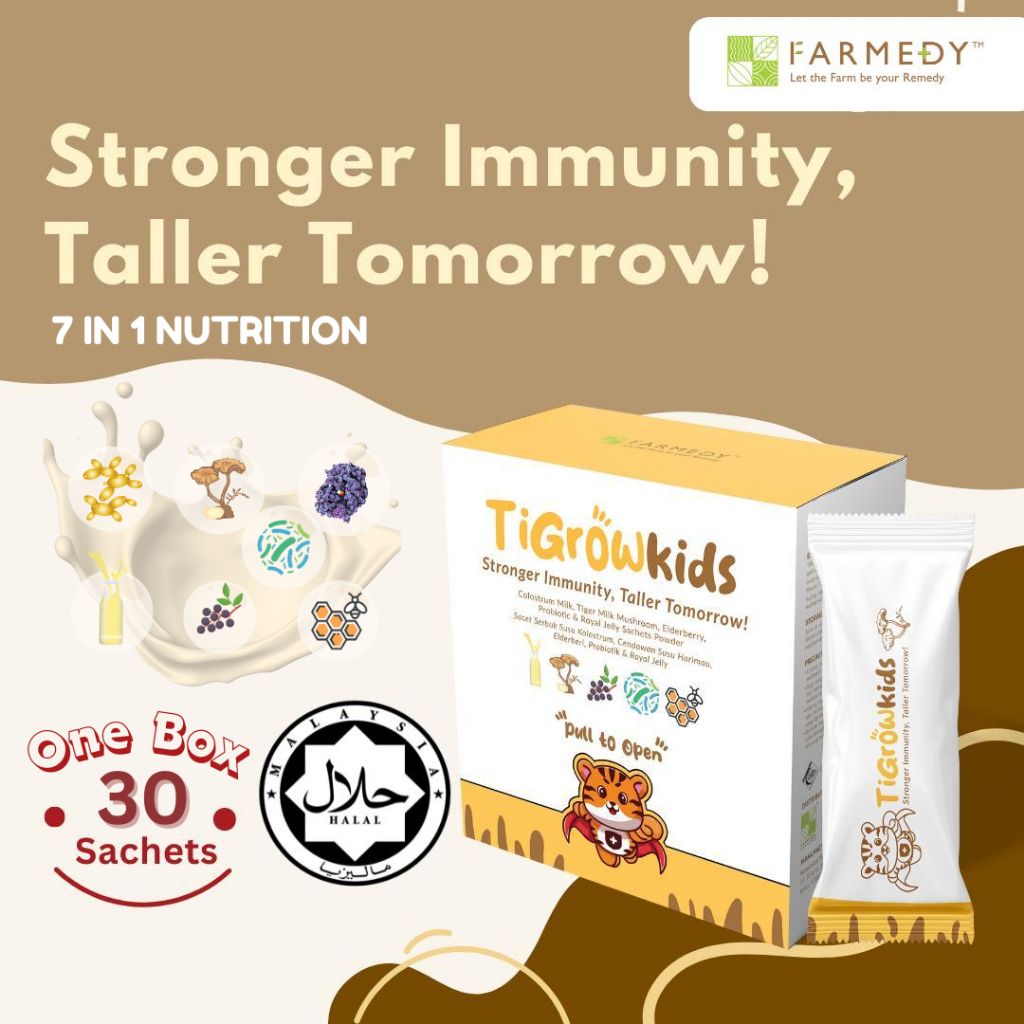 FARMEDY TigrowKids Kids' Immune Bone Health Booster Growth Support ...