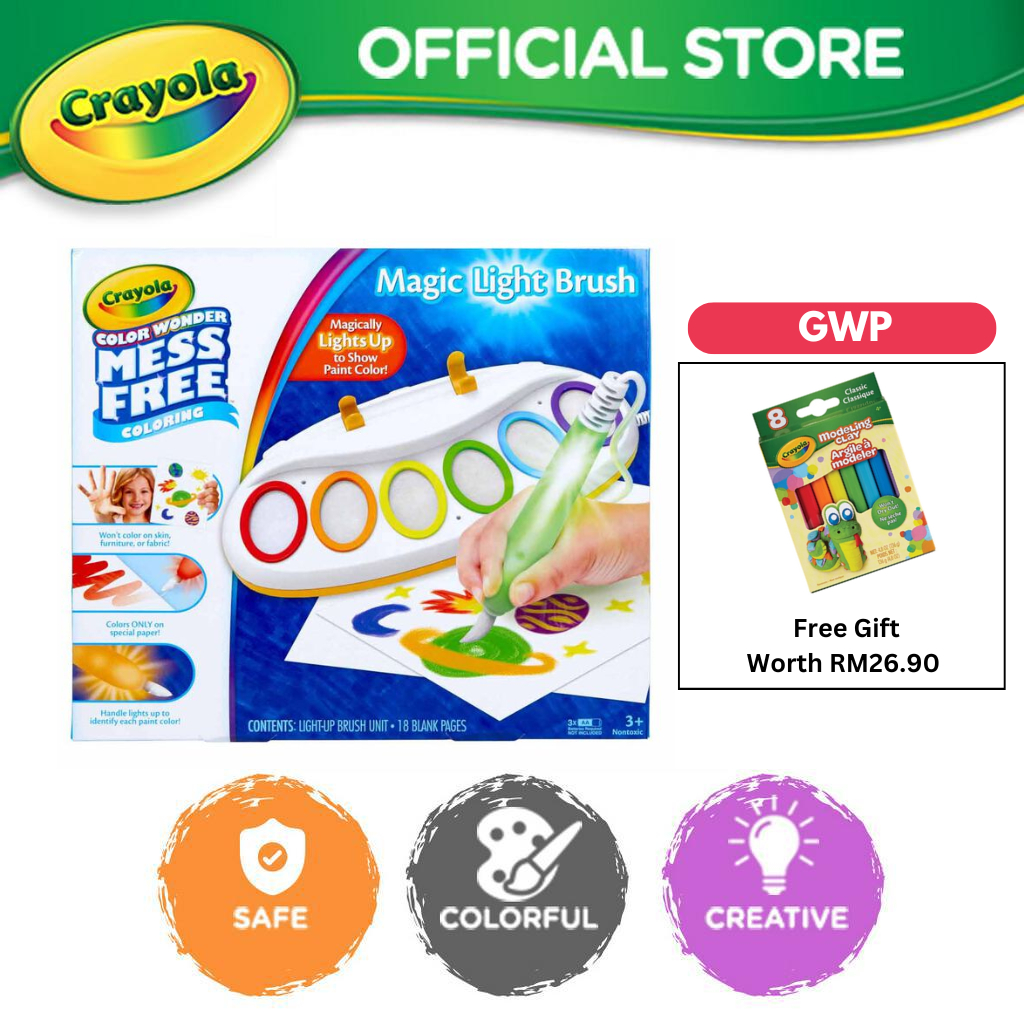 Crayola Color Wonder Magic Light Brush Toy Set, Mess Free Painting ...