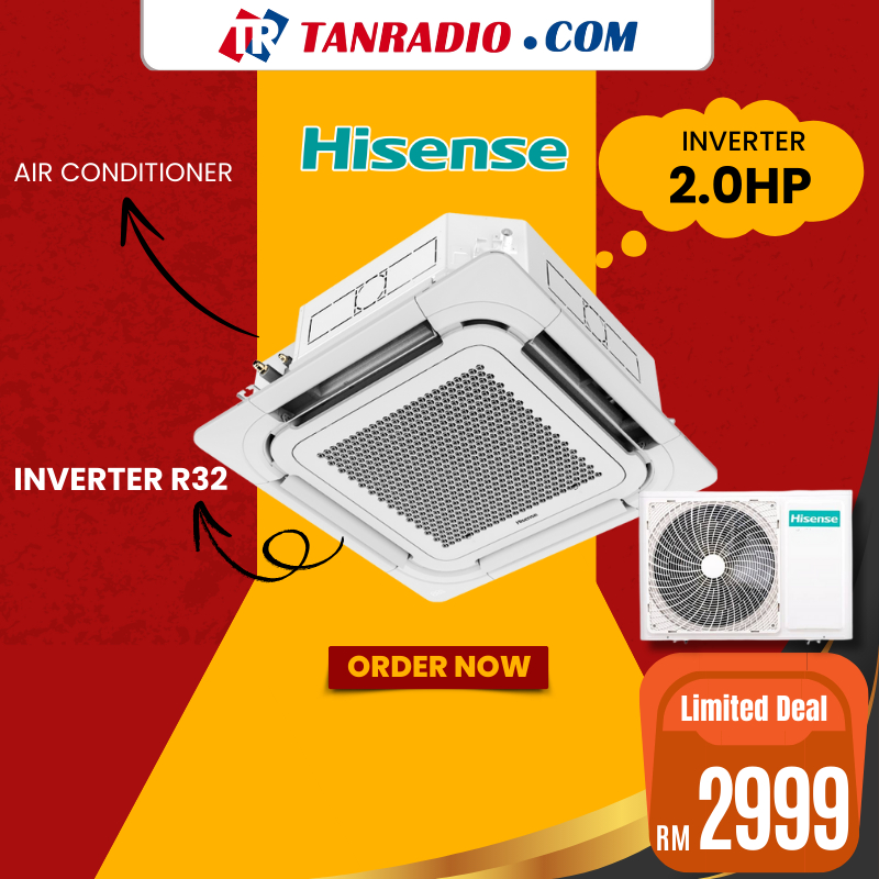 Hisense Air Cond 2.5HP Inverter Air Flow Ceiling Cassette AC Kaset 中央空调 ...