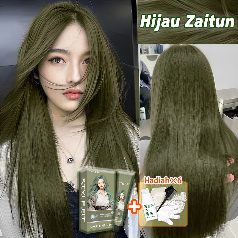 (Olive Green）Muslim-friendly. Dye your hair as you like and show your ...