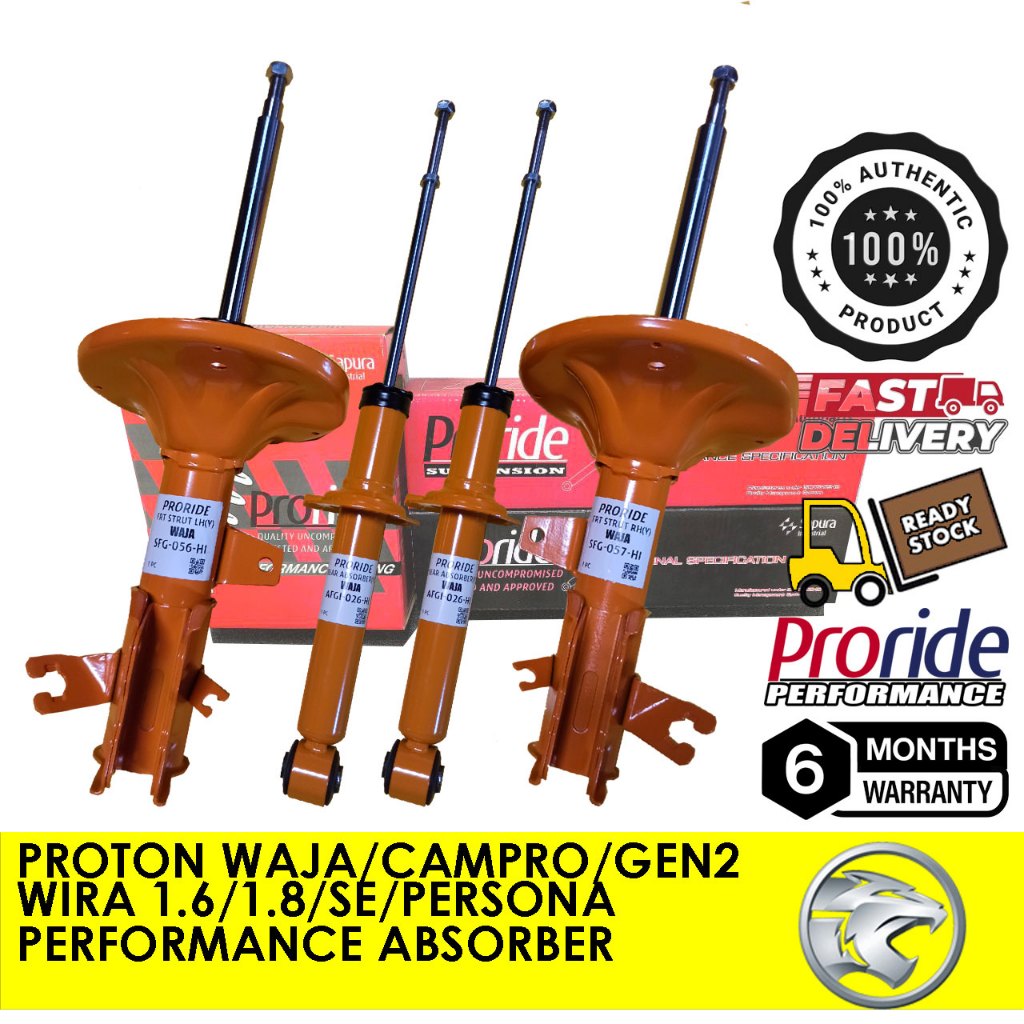 Proride Waja Gen2 Wira 1.6 1.8 Satria Absorber Performance Gas Full Set ...